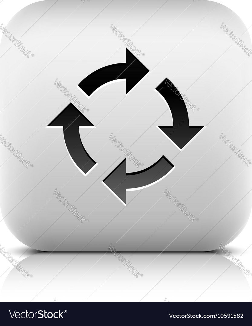 Arrow loop refresh reload rotation reset icon Vector Image