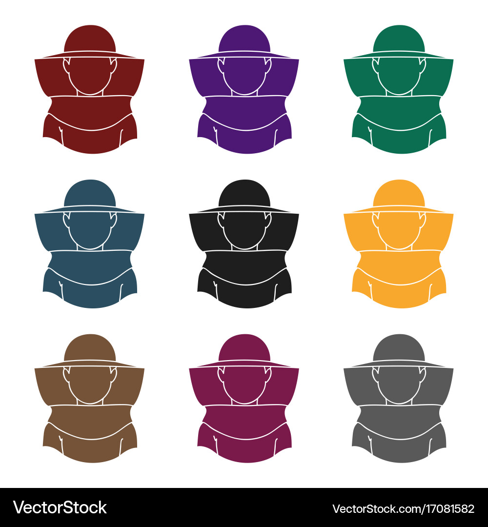 Beekeeper icon in black style isolated on white Vector Image