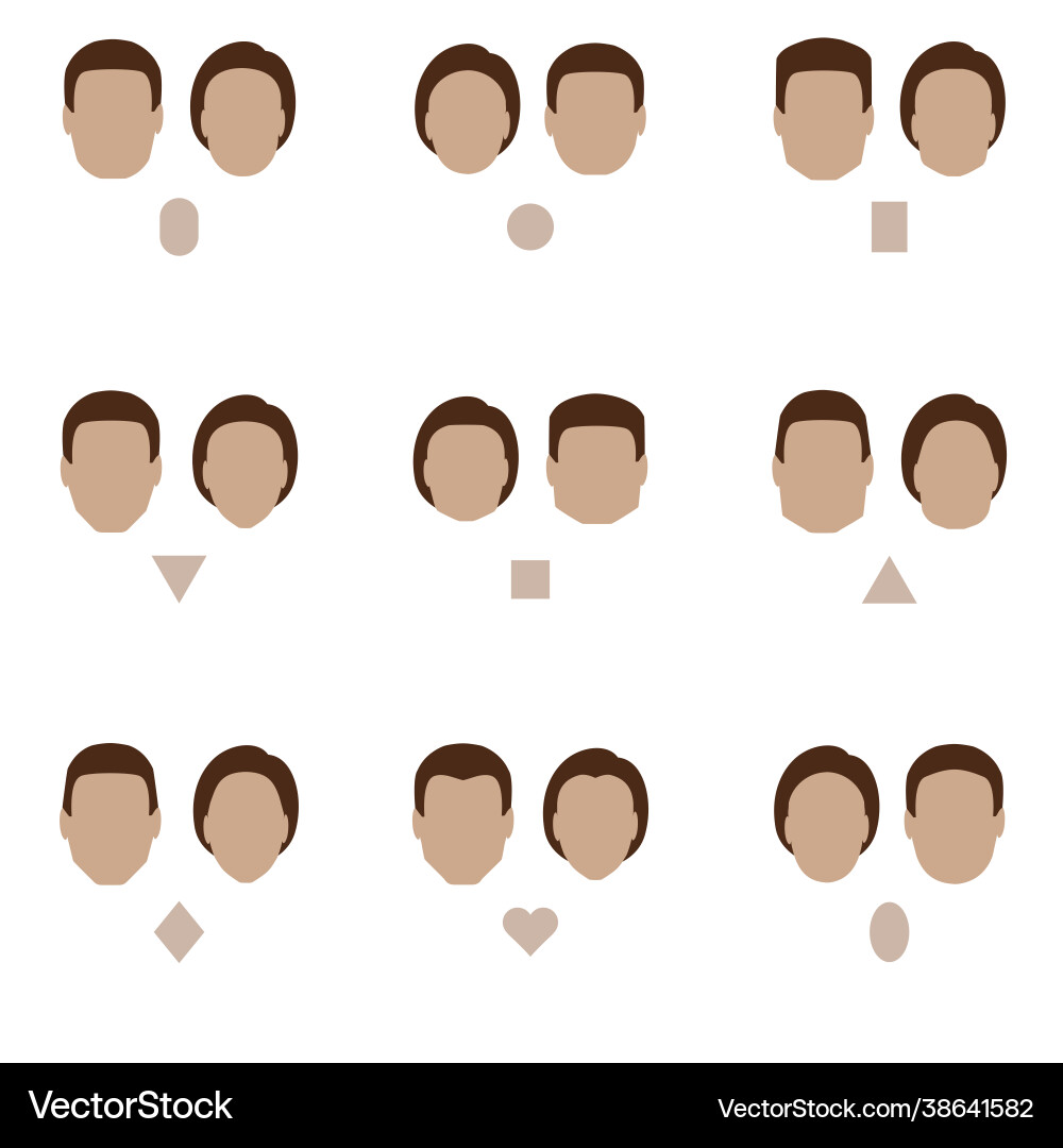 Face shape Royalty Free Vector Image - VectorStock