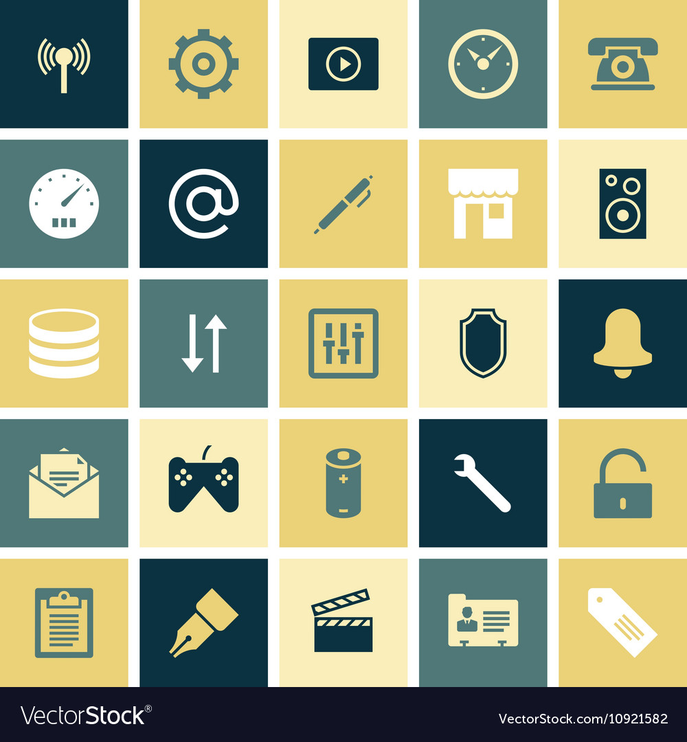 Flat design icons for user interface Royalty Free Vector