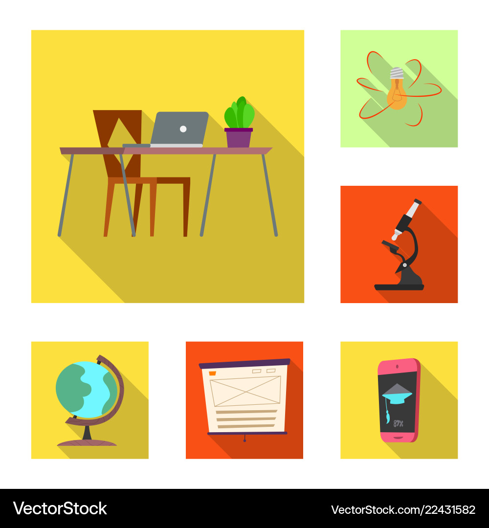 Isolated object of education and learning sign Vector Image