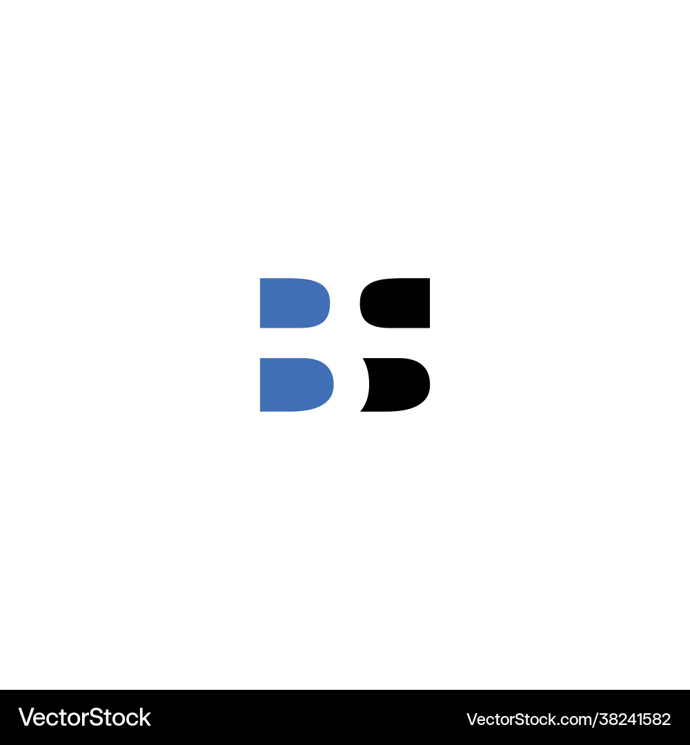 Logo with modern and sophisticated bs letter Vector Image
