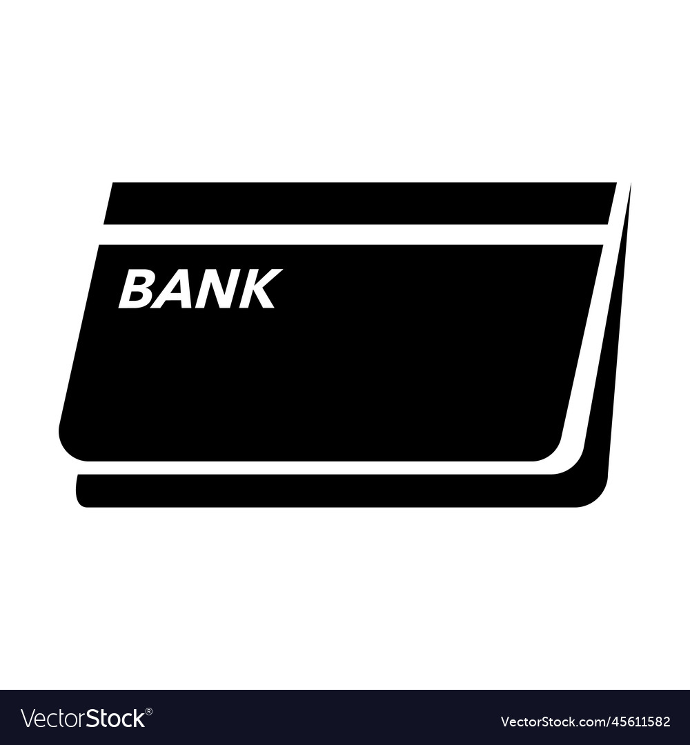Passbook silhouette icon or bank Royalty Free Vector Image