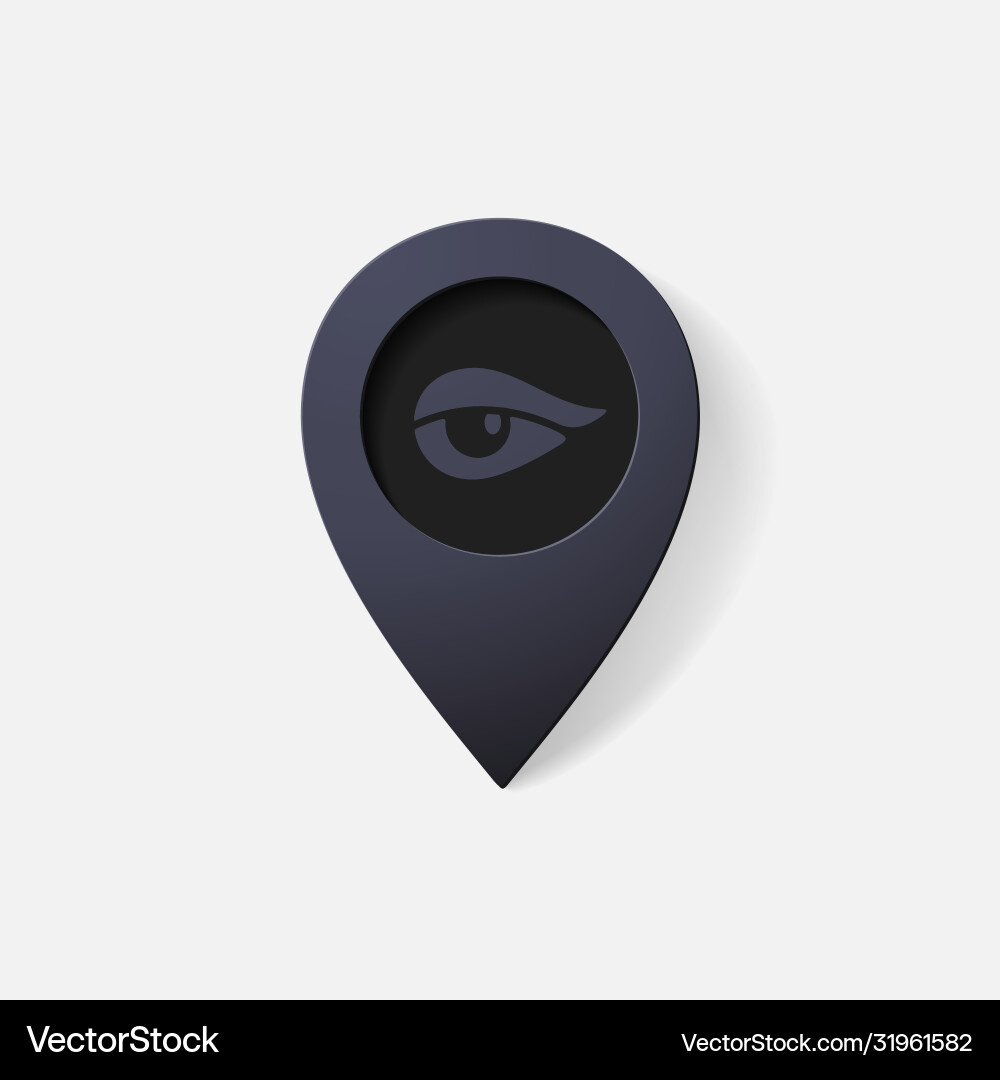 Realistic color pointer eye Royalty Free Vector Image