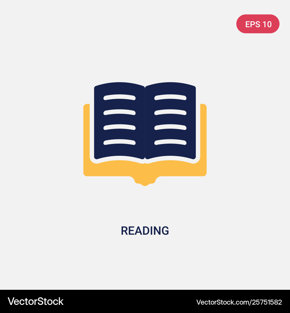 Two color reading icon from ultimate glyphicons Vector Image