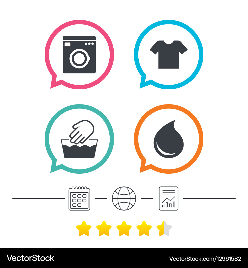 Wash icon not machine washable symbol Royalty Free Vector