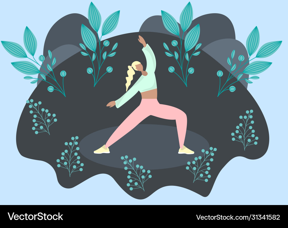 Yoga girl Royalty Free Vector Image - VectorStock