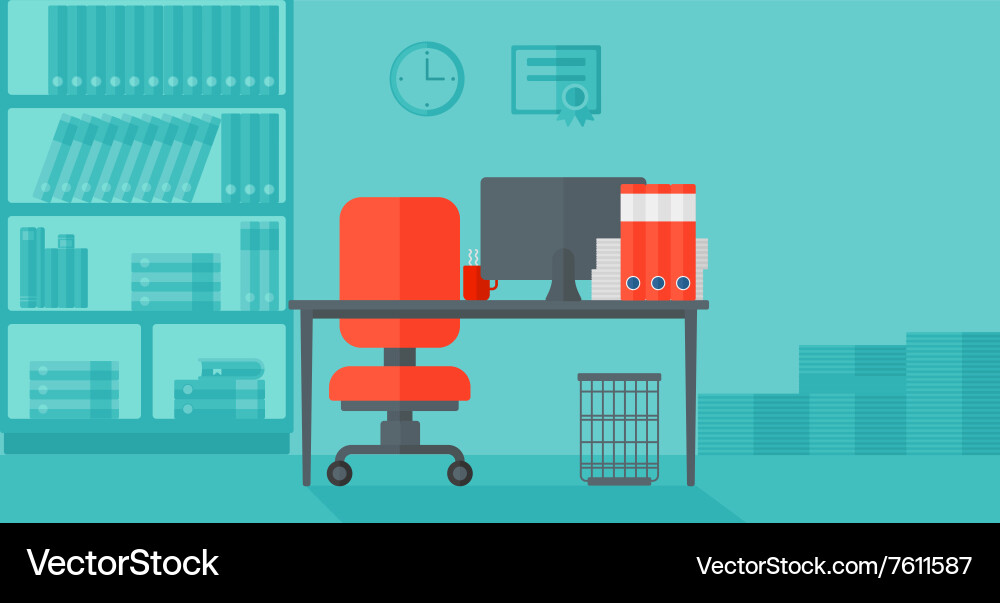 Background of business office Royalty Free Vector Image
