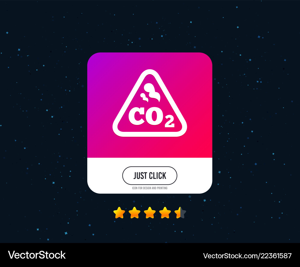 Co2 carbon dioxide formula sign icon chemistry Vector Image