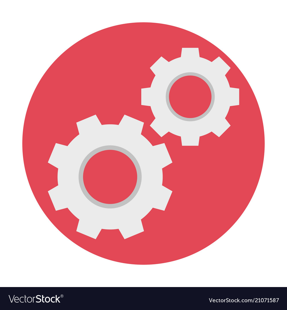 Cogwheels flat icon Royalty Free Vector Image - VectorStock