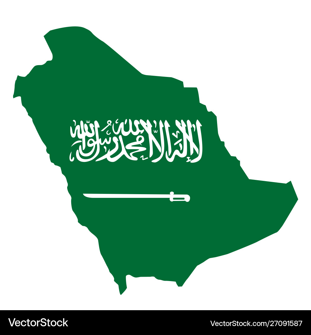 Green sketchy territory saudi arabia Royalty Free Vector