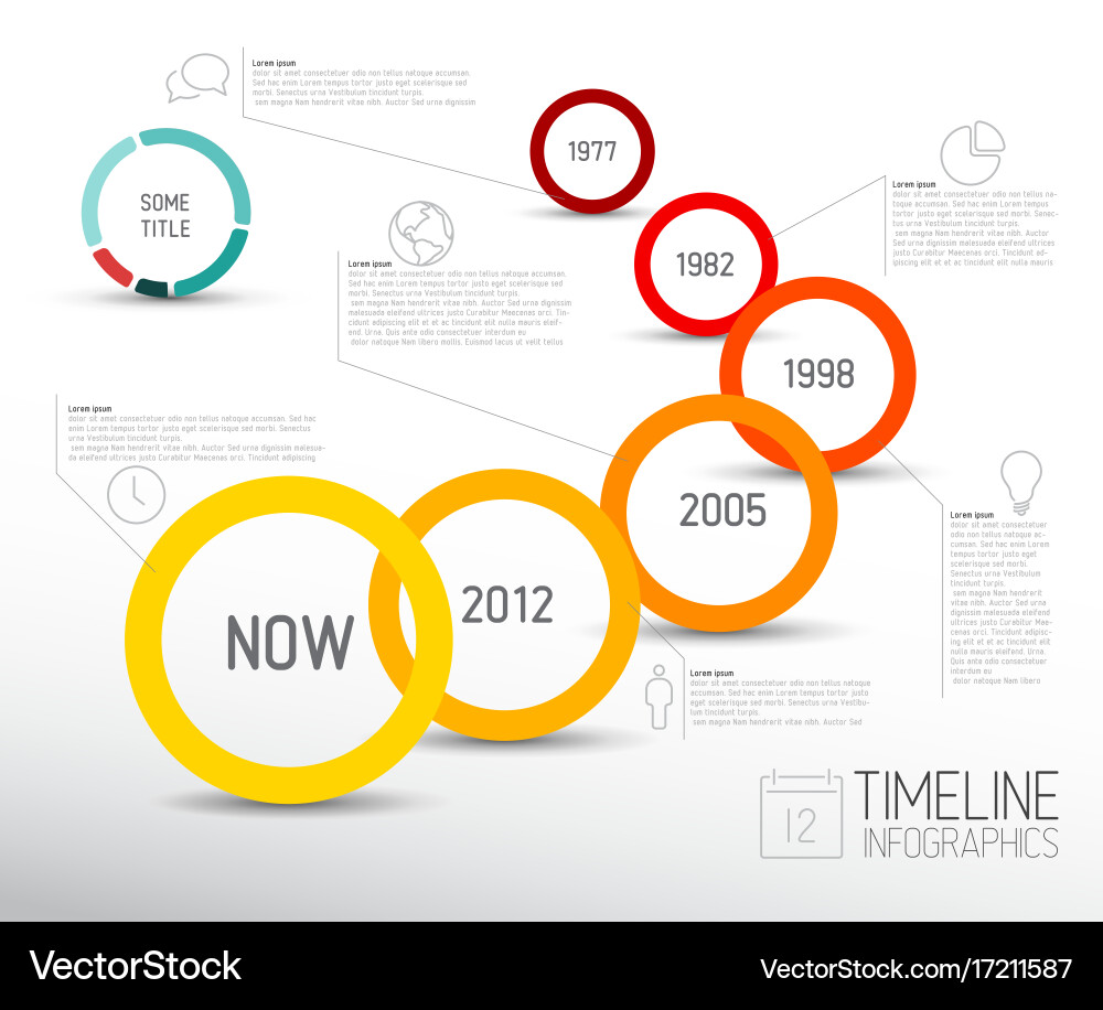 Infographic timeline report template with icons Vector Image