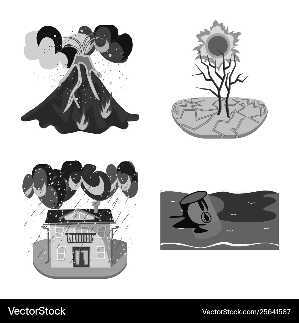 Isolated object nature and apocalypse symbol Vector Image
