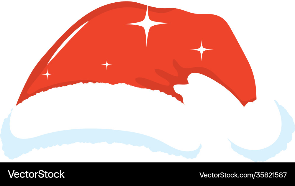 Merry christmas santas hat design Royalty Free Vector Image