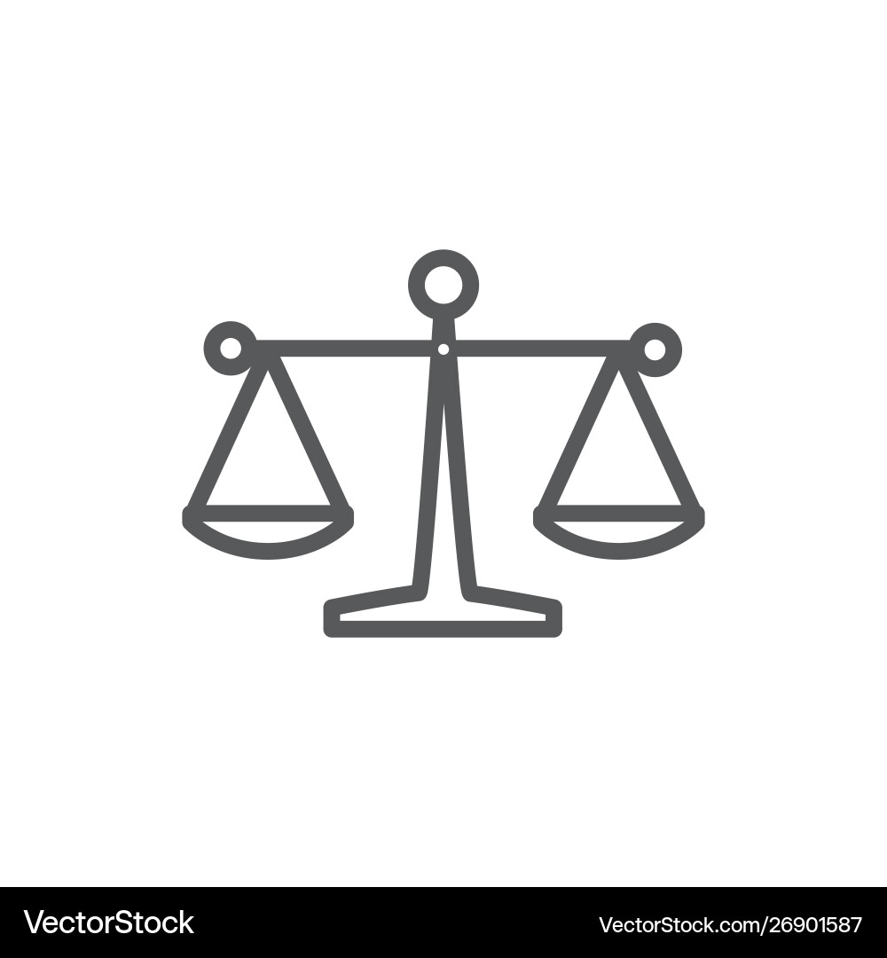 Scale line icon on white background Royalty Free Vector