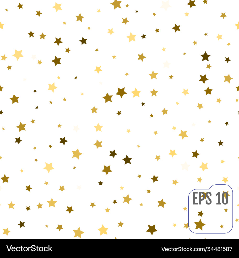 Seamless pattern with gold stars Royalty Free Vector Image
