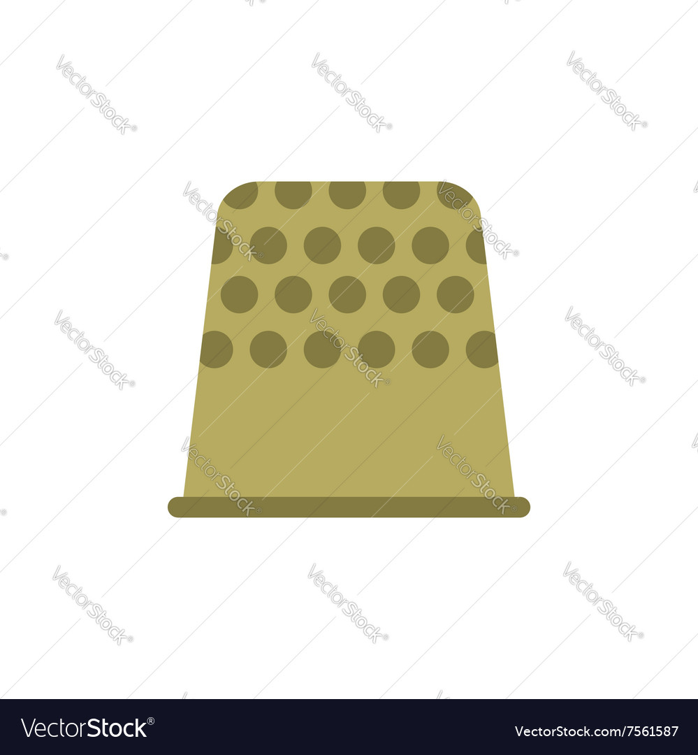 Thimble flat icon Royalty Free Vector Image - VectorStock