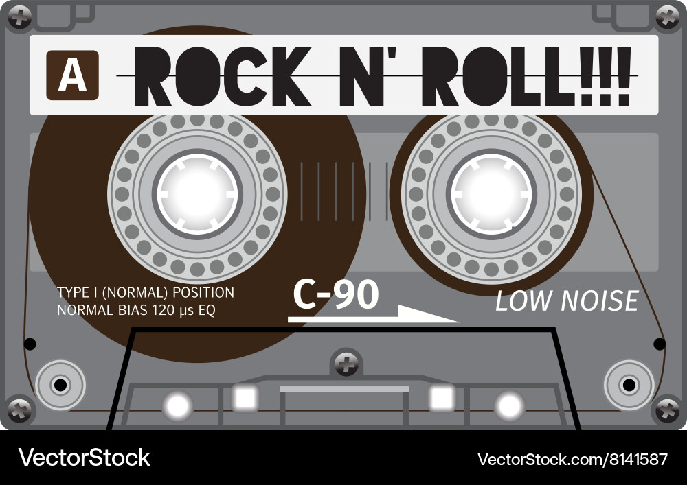 Vintage tape cassette with name Royalty Free Vector Image