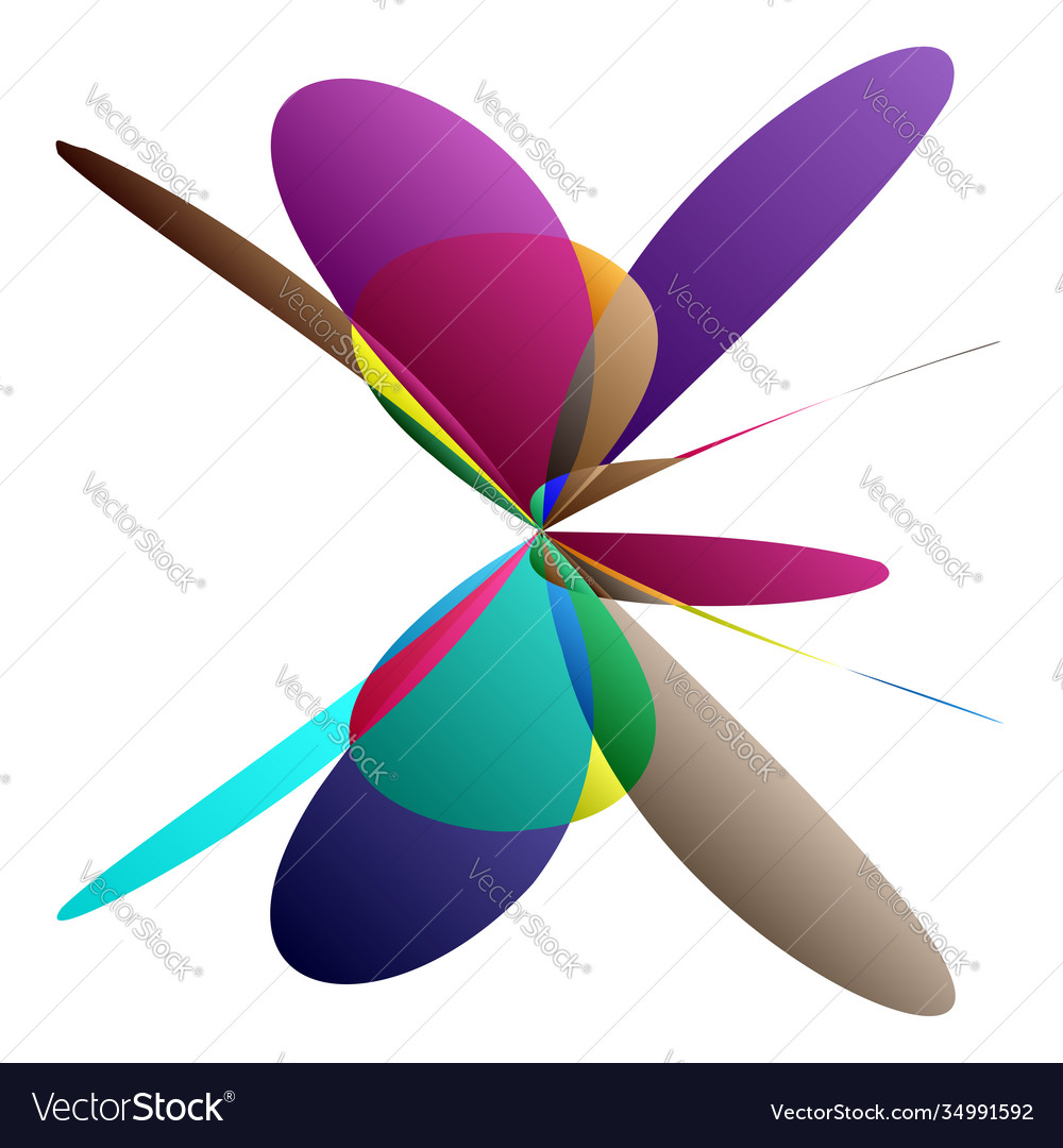 Abstract knot design element random intersecting Vector Image