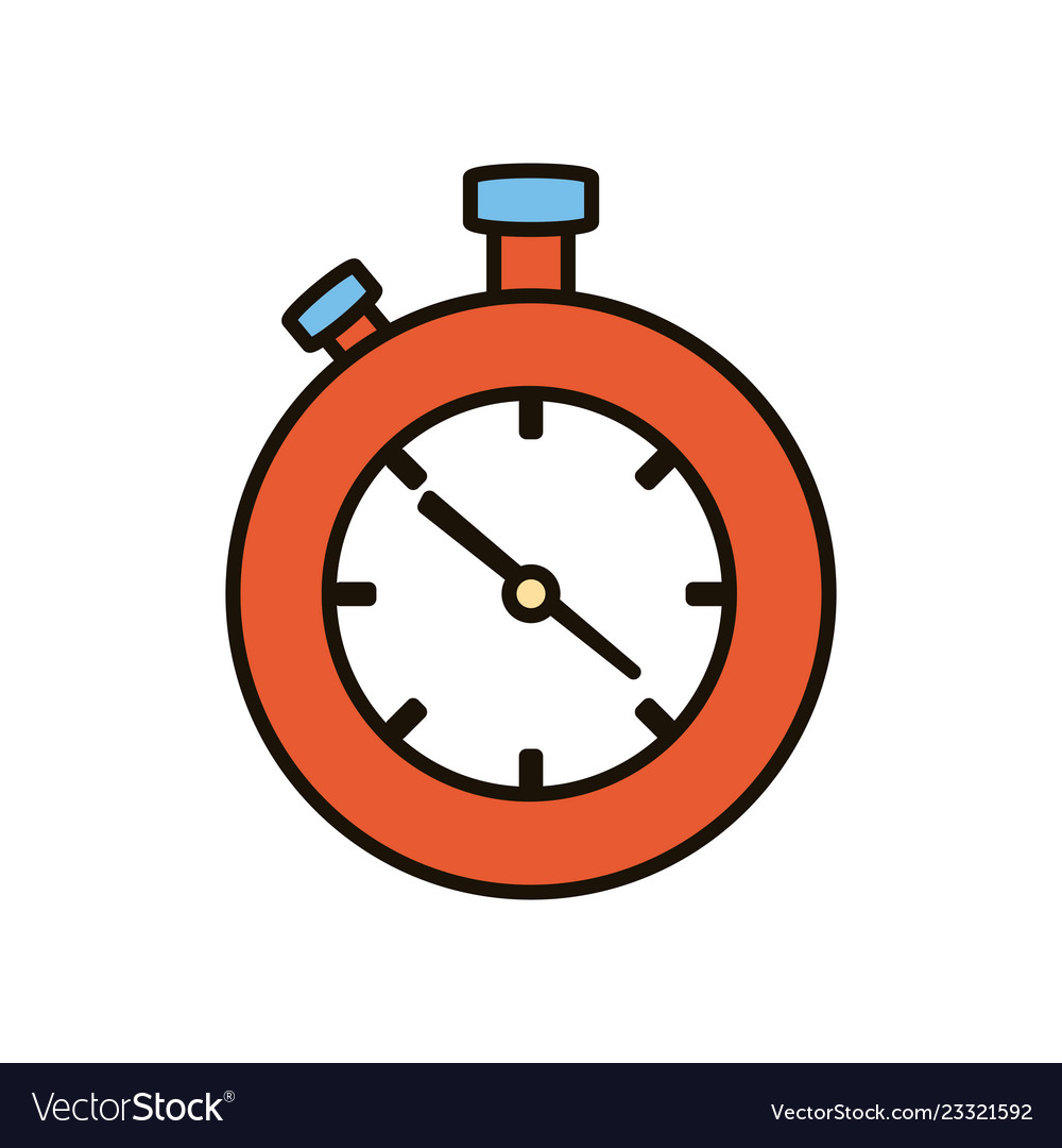 Chronometer timer isolated icon Royalty Free Vector Image