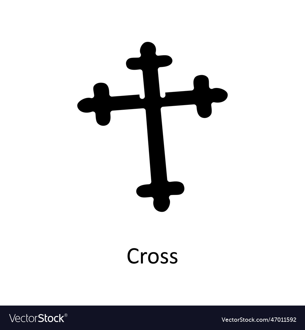Cross solid icon design chris Royalty Free Vector Image