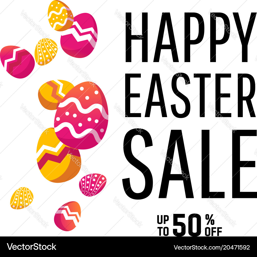 Easter sale banner with place for text Royalty Free Vector