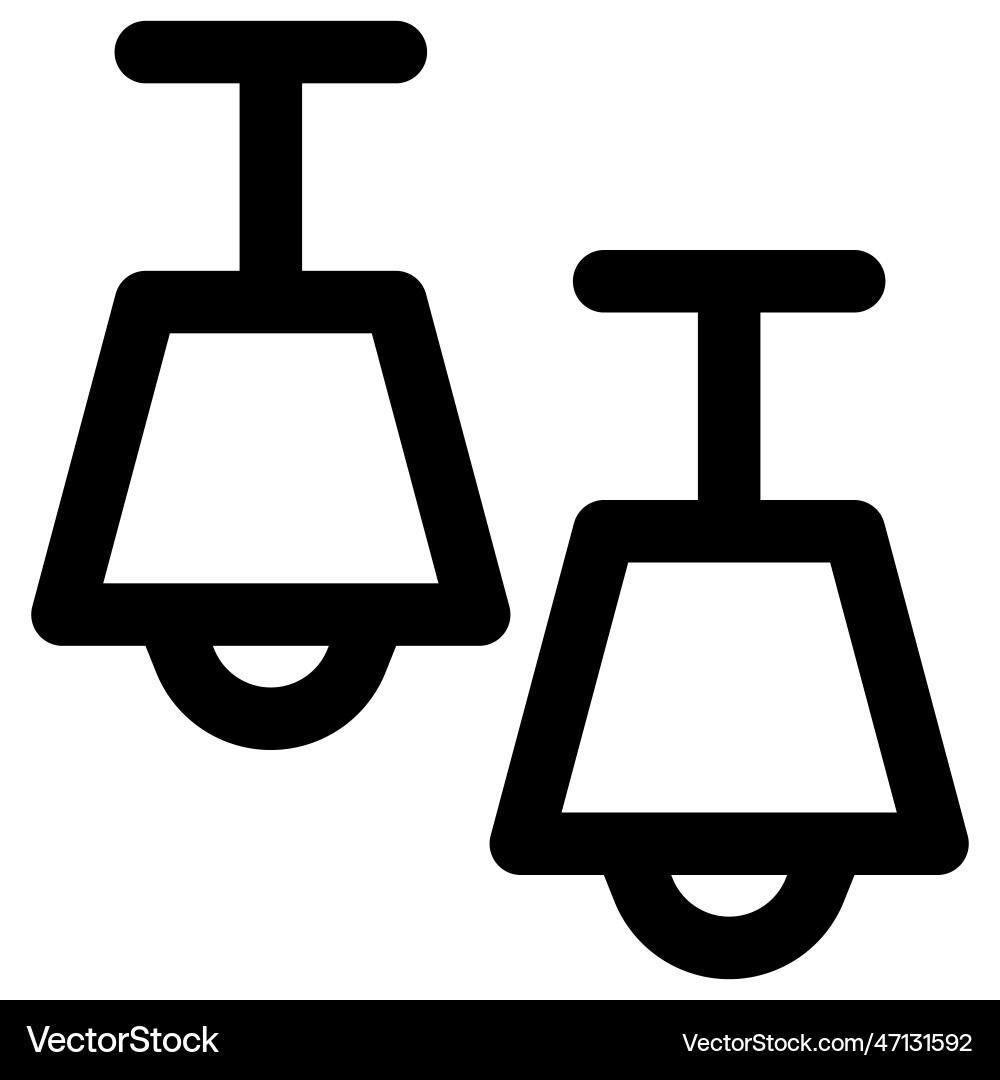 Elegance simple chandelier in a pair Royalty Free Vector