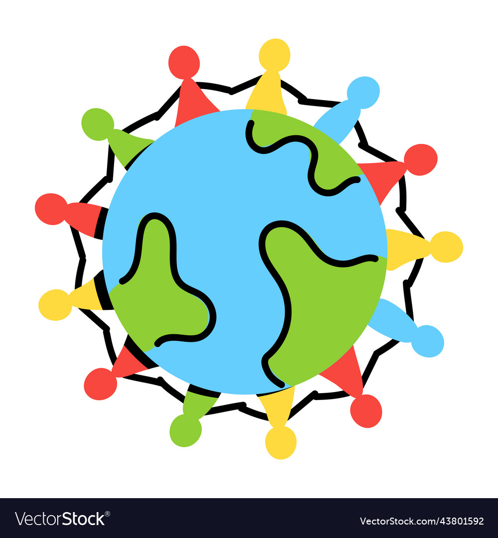 Global community Royalty Free Vector Image - VectorStock