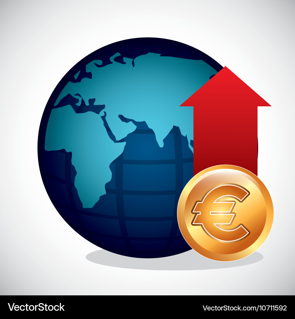 Global economy planet concept Royalty Free Vector Image