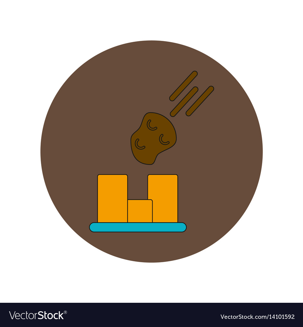 In flat design space Royalty Free Vector Image