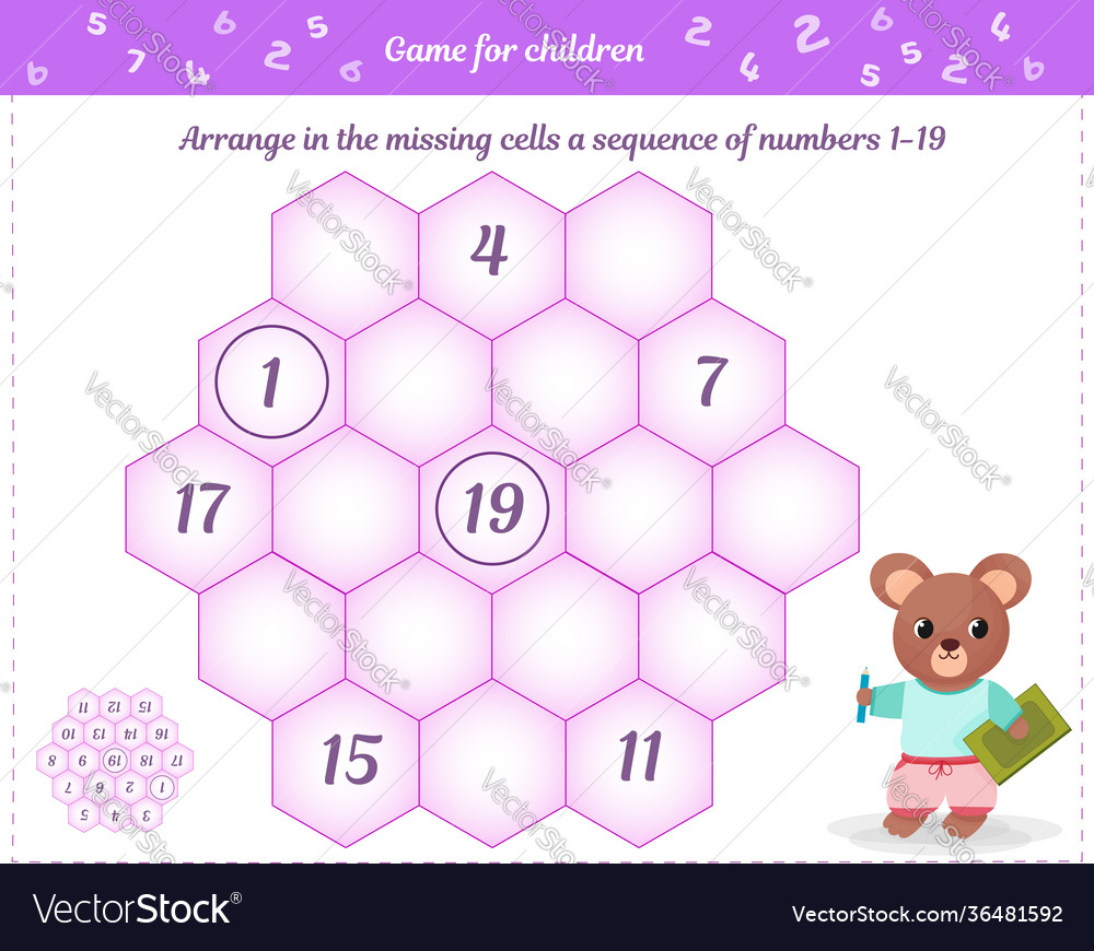 Logic game for children and adults Royalty Free Vector Image
