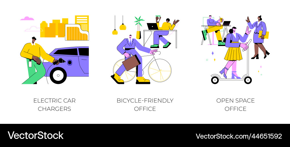 Office transportation isolated cartoon Royalty Free Vector