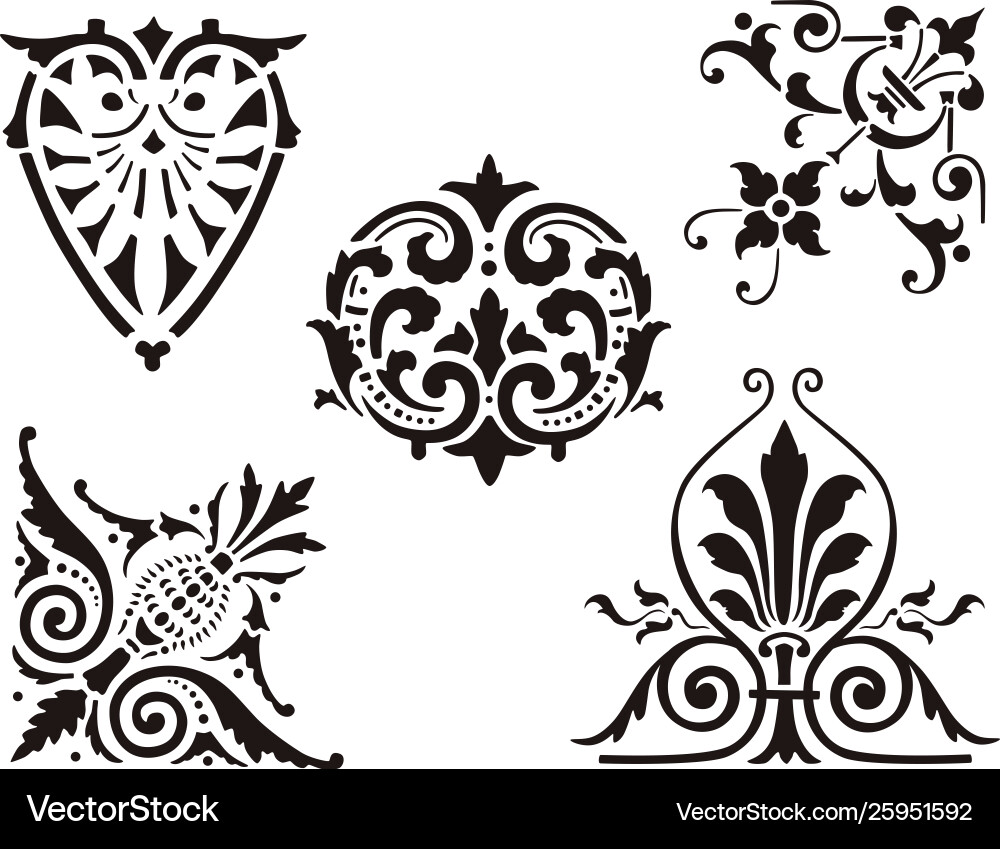 Ornate elements Royalty Free Vector Image - VectorStock