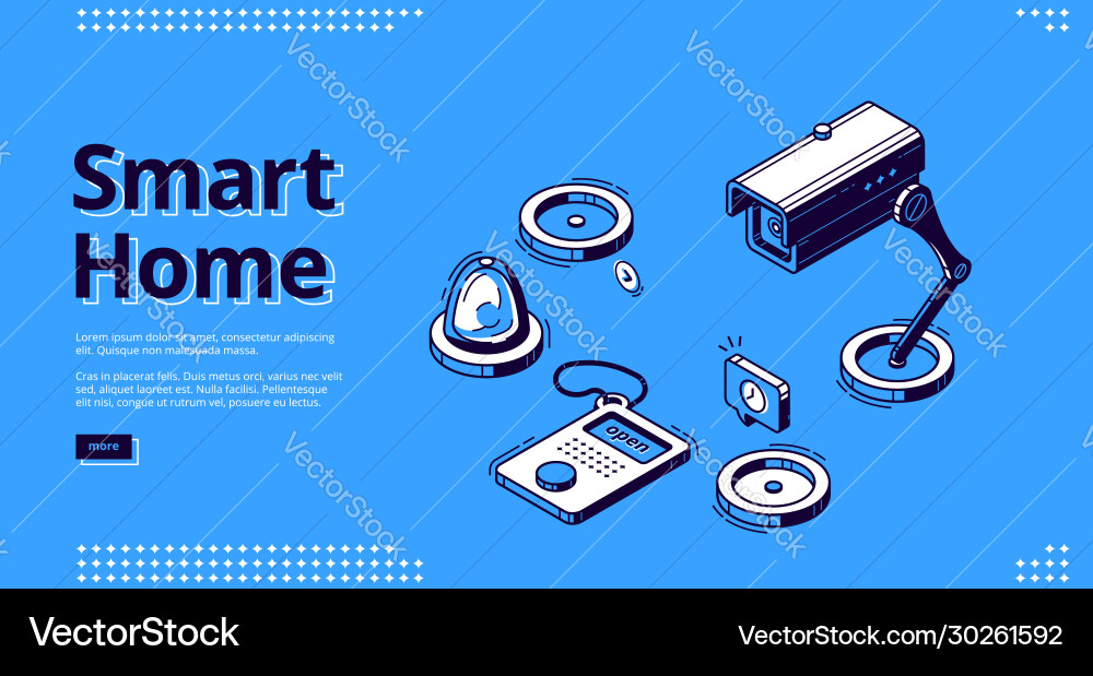 Smart home internet things isometric web Vector Image