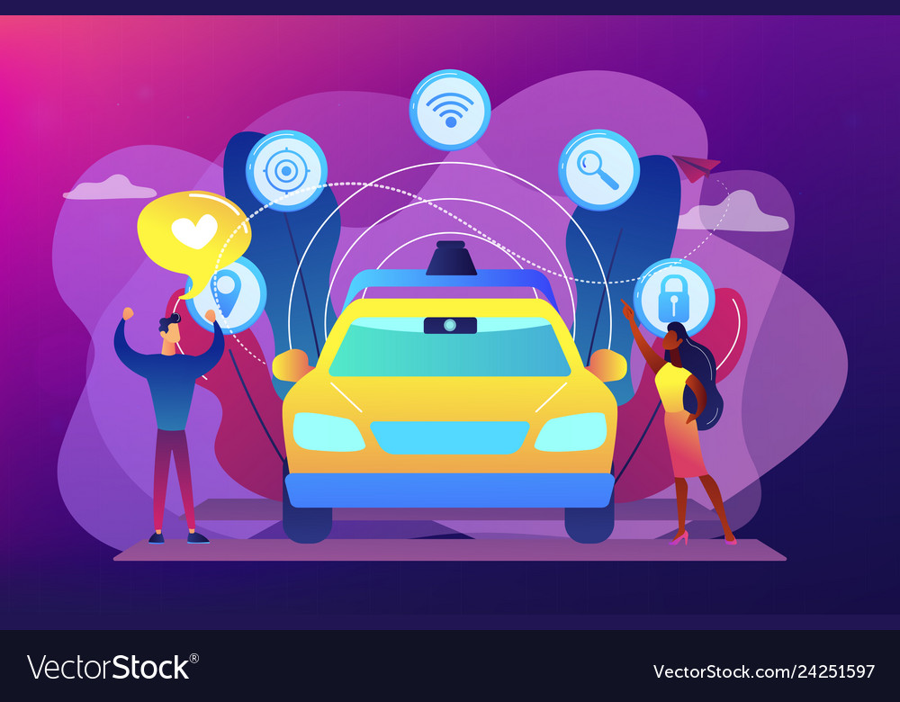Autonomous driving concept Royalty Free Vector Image