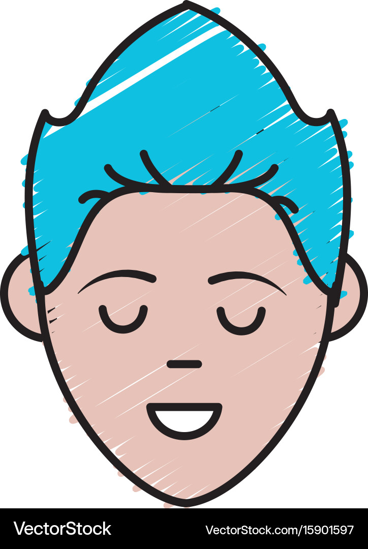 Avatar man face with haistyle design Royalty Free Vector