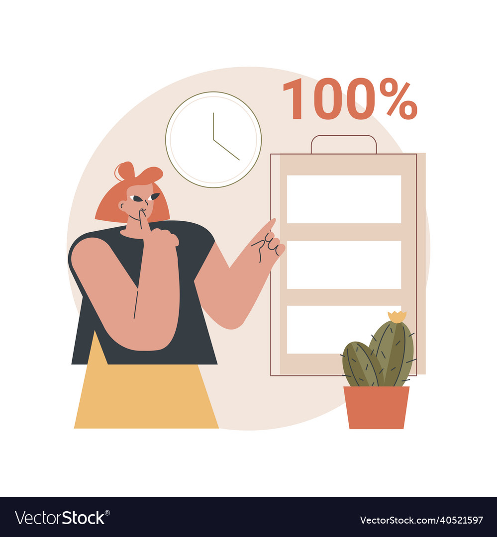 Battery runtime abstract concept Royalty Free Vector Image