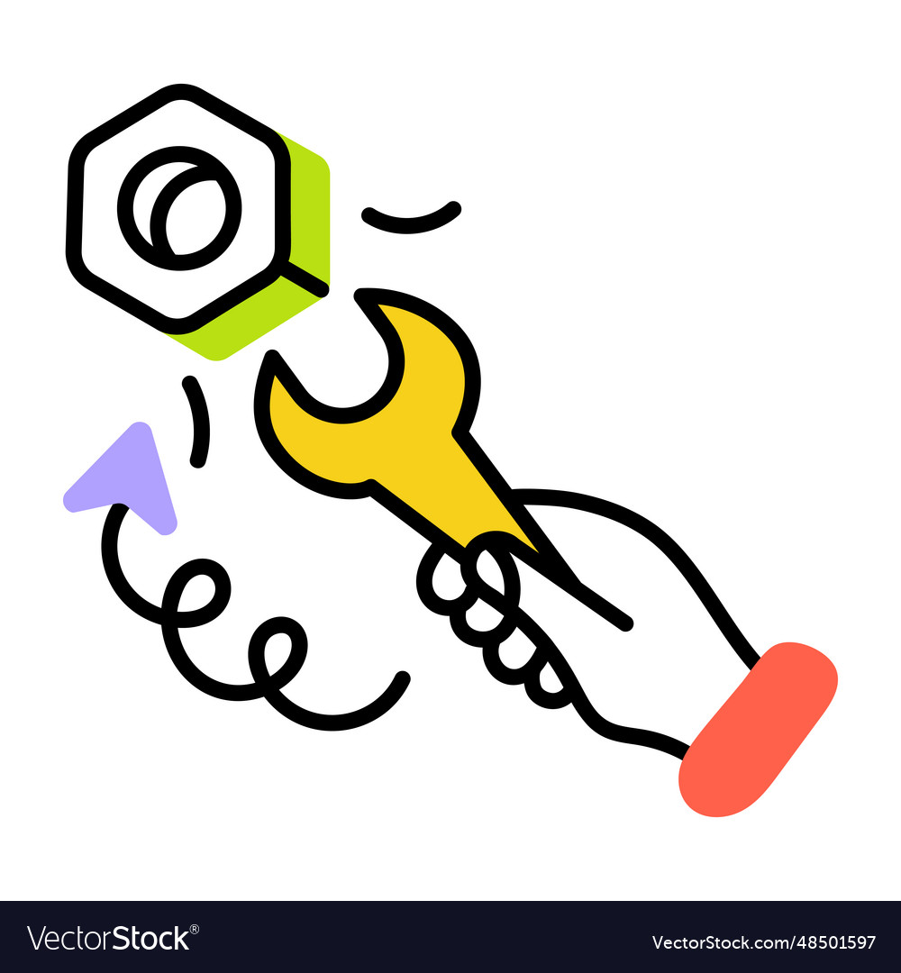Bolt tightening Royalty Free Vector Image - VectorStock Bolt tightening Royalty Free Vector Image - VectorStock