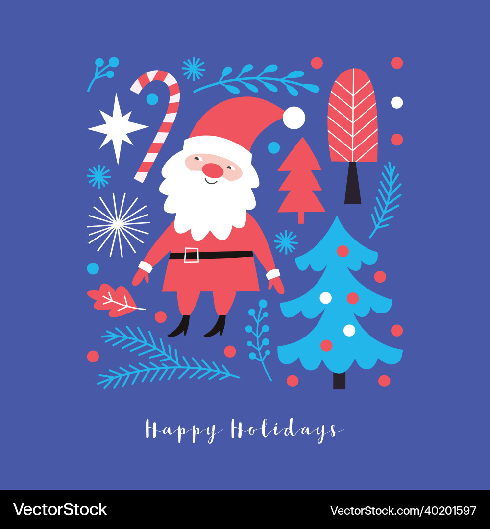 Christmas cute santa Royalty Free Vector Image