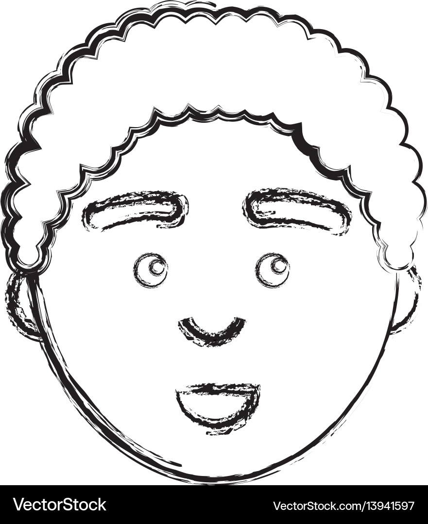 Figure man with facial expression design Vector Image