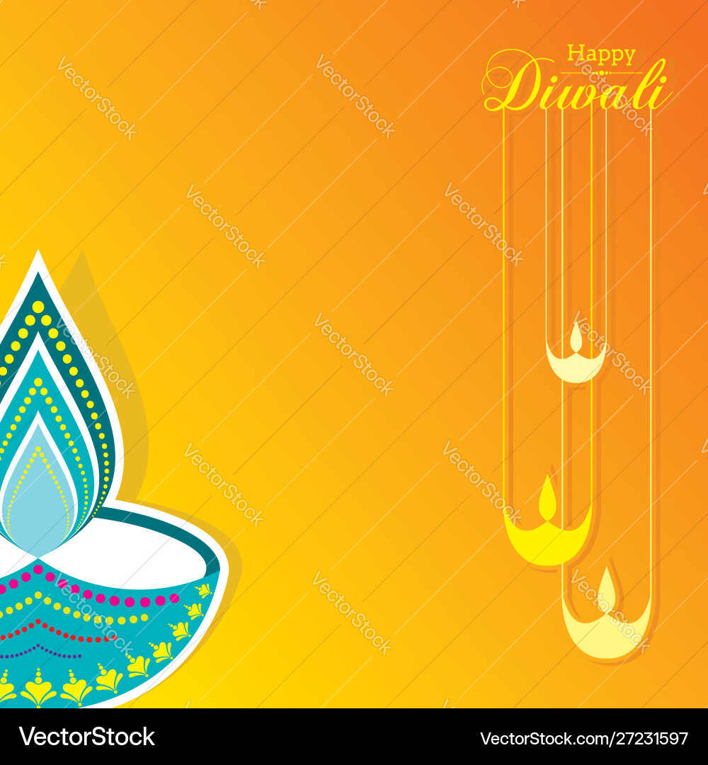 Happy diwali greeting Royalty Free Vector Image