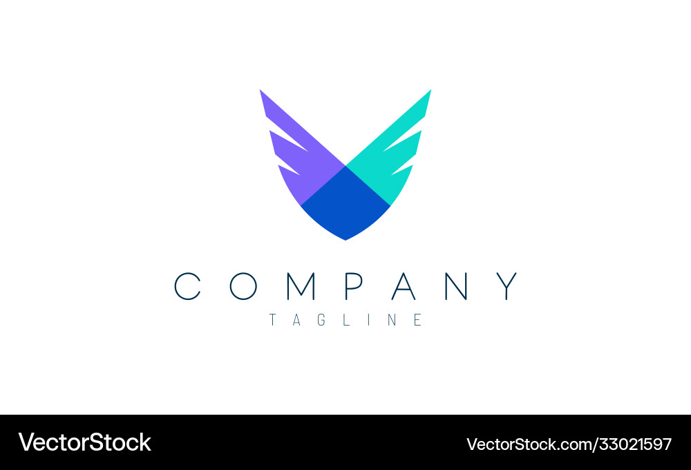 Modern 2 wings design concept suitable as a logo Vector Image