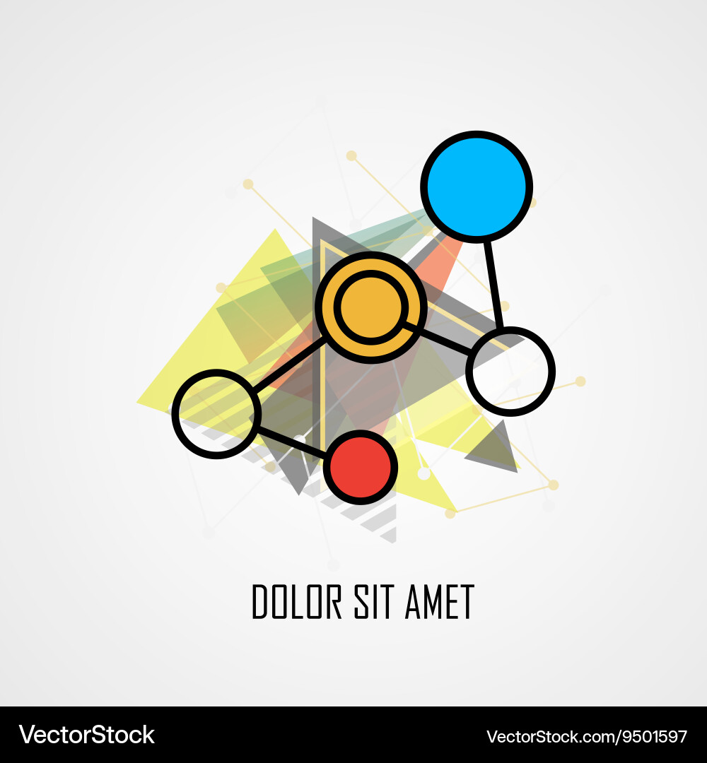 Modern abstract geometrical triangle design Vector Image