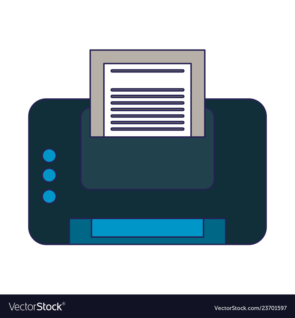 Printer with document Royalty Free Vector Image