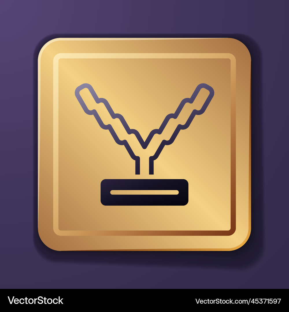 Purple rapper chain icon isolated on Royalty Free Vector