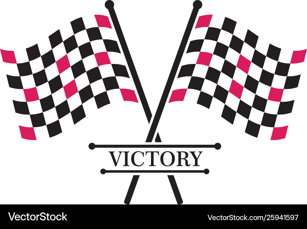 Racing flag icon automotif Royalty Free Vector Image