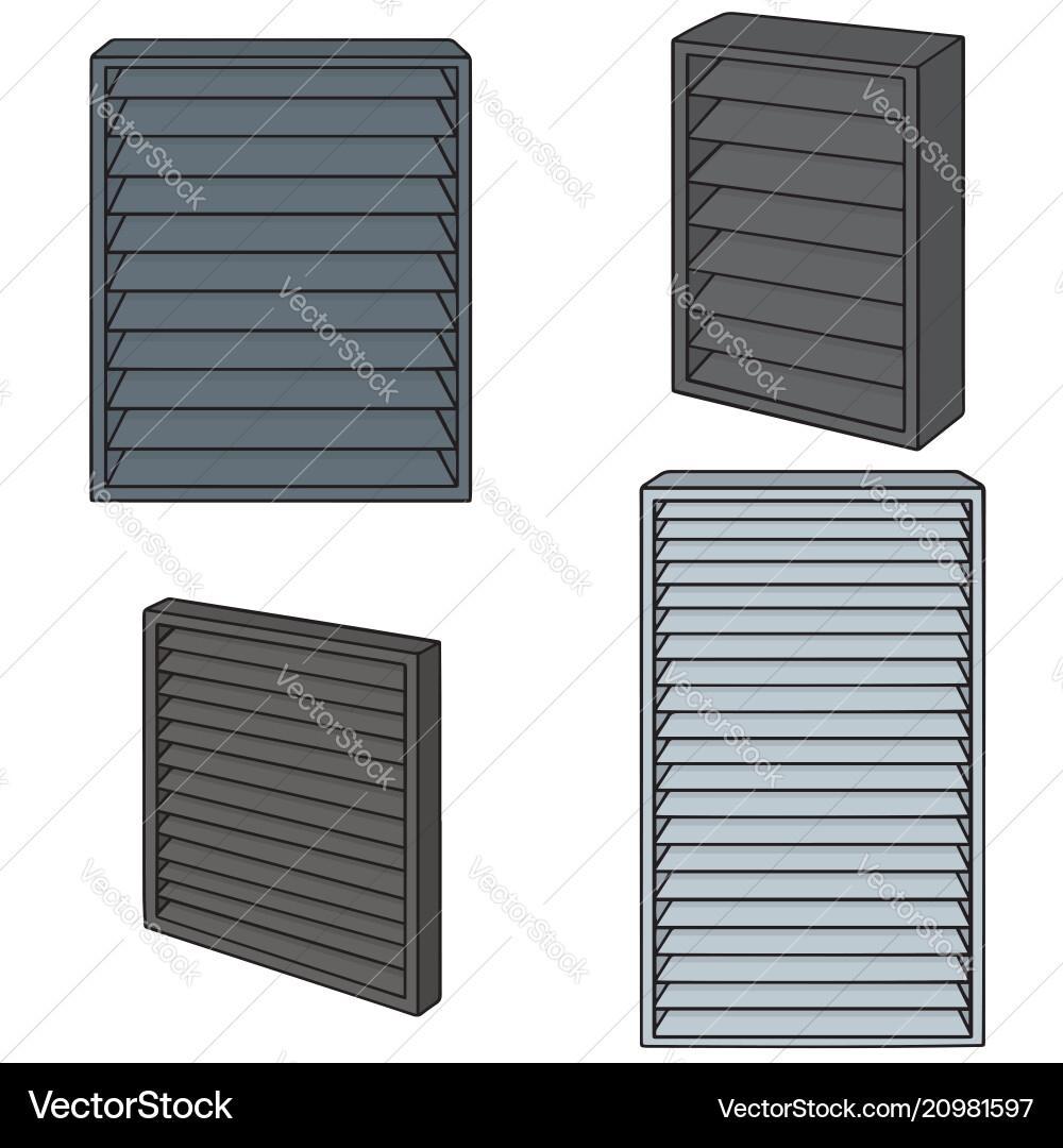 Set of louver Royalty Free Vector Image - VectorStock