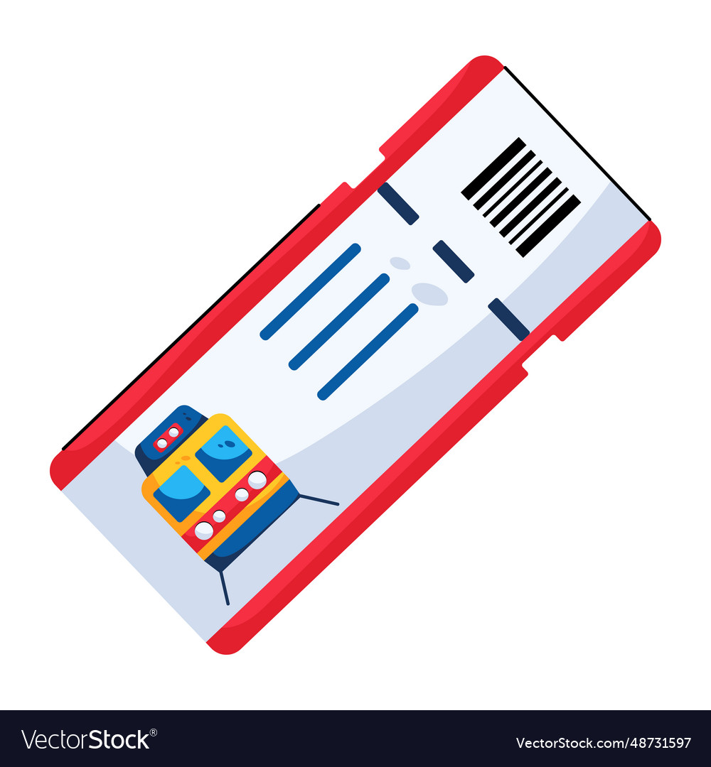 Train ticket Royalty Free Vector Image - VectorStock