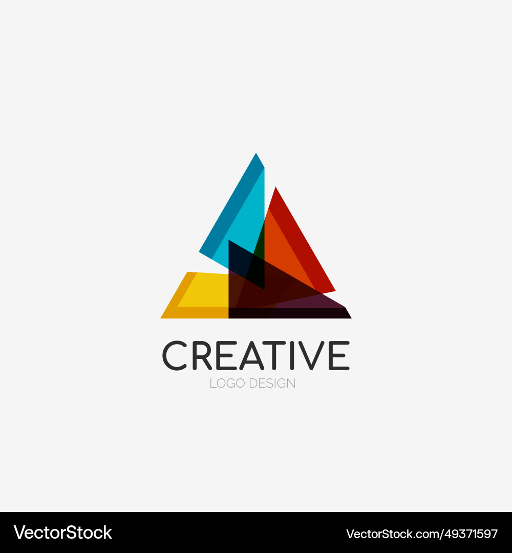 Triangle abstract logo business emblem icon Vector Image
