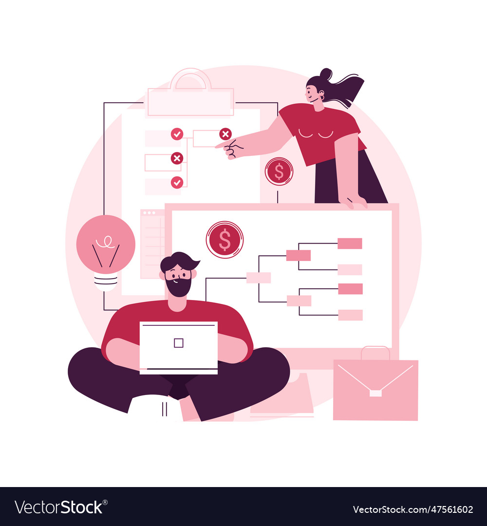 Business process management abstract concept Vector Image